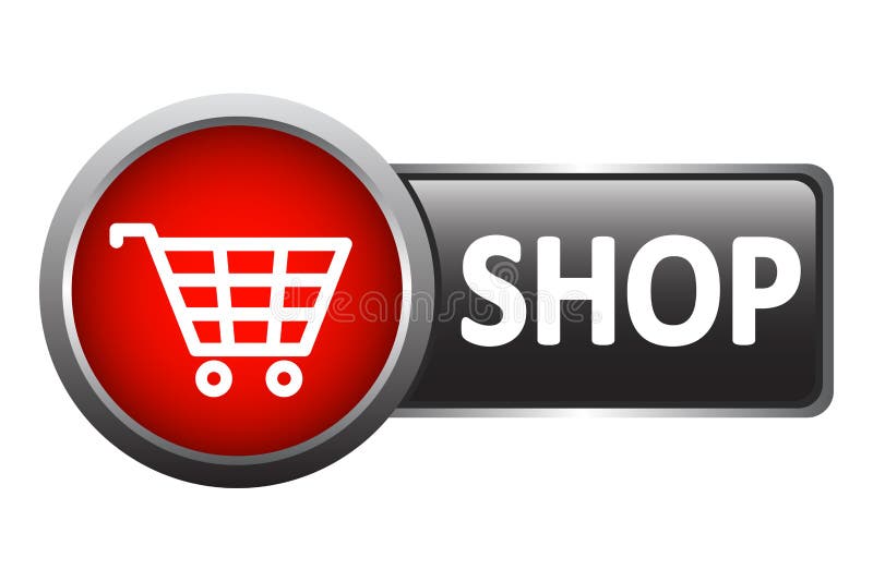 Modern shop button - stock stock vector. Illustration of label - 128901063