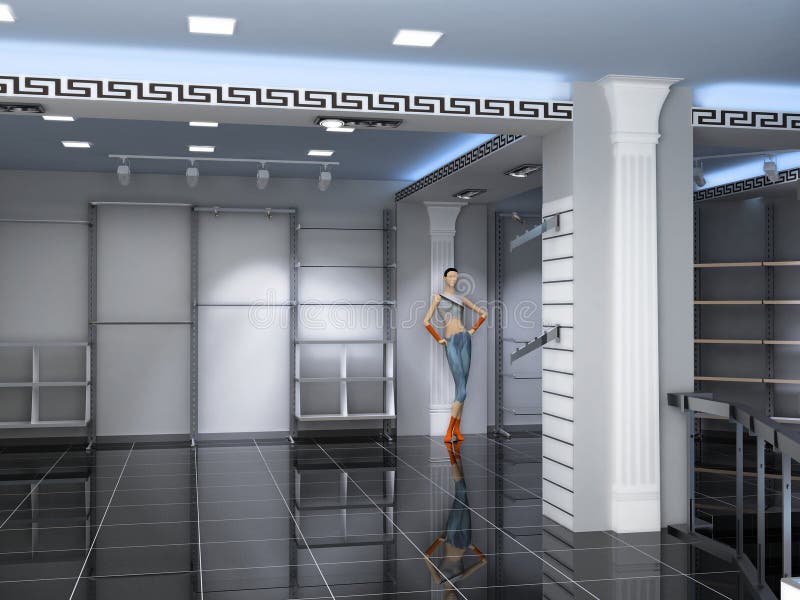 Modern Shop Interior stock photo. Image of design, architecture - 1810026