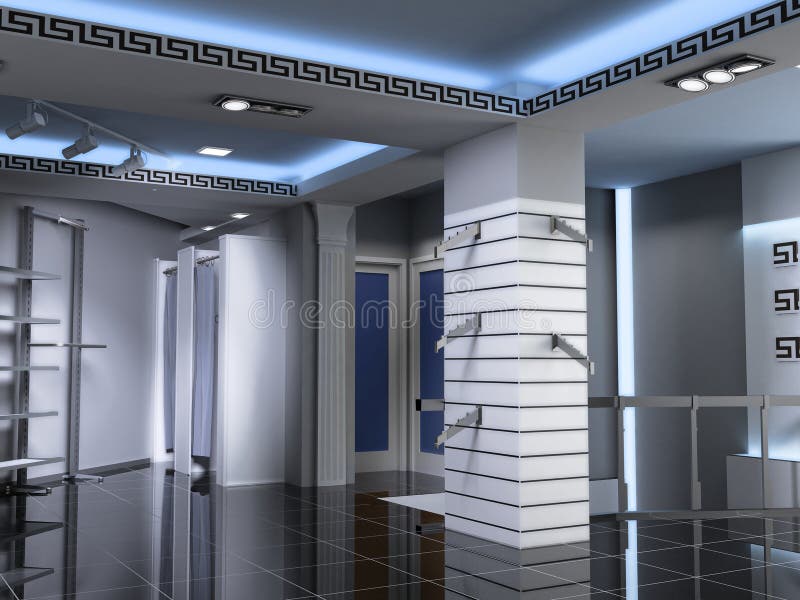 Modern Shop Interior stock image. Image of design, simple - 2998765