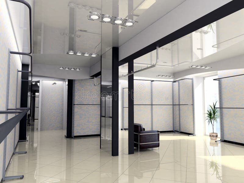 Modern Shop Interior stock image. Image of minimalism - 1918013