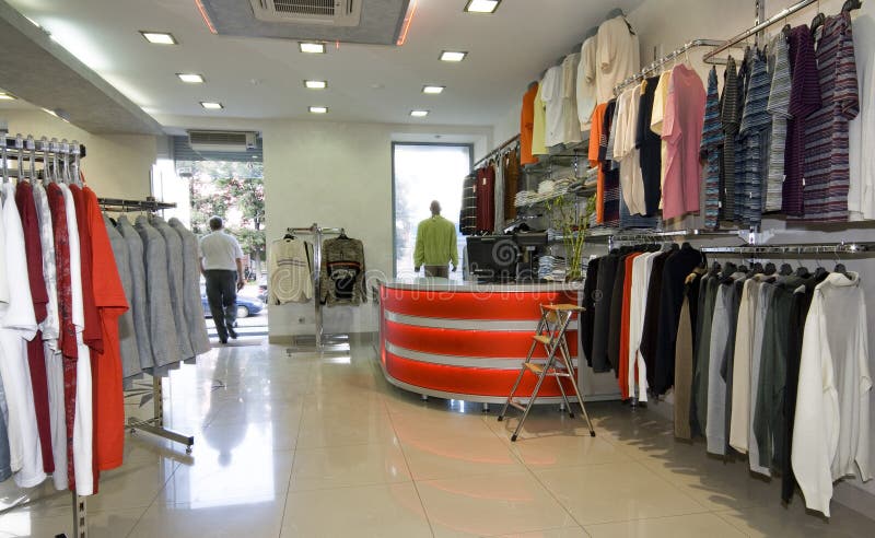 Modern shop interior stock image. Image of mirror, human - 3059419