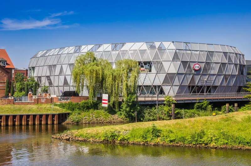 Modern Shopping Mall at the Hasse River in Meppen Editorial Image ...