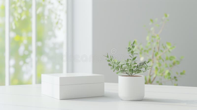 Modern Showcase Mockup of Customizable Packaging Box Stock Illustration ...