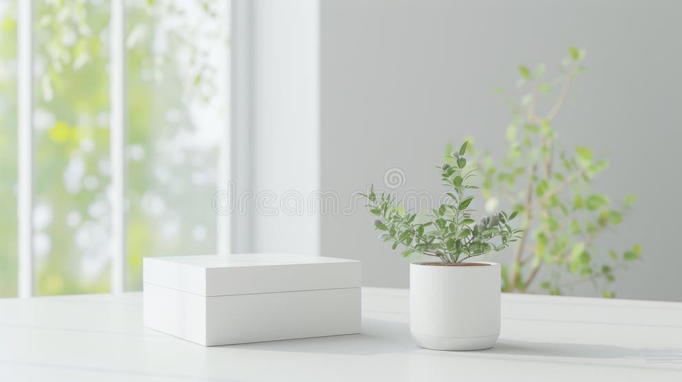 Modern Showcase Mockup of Customizable Packaging Box Stock Illustration ...