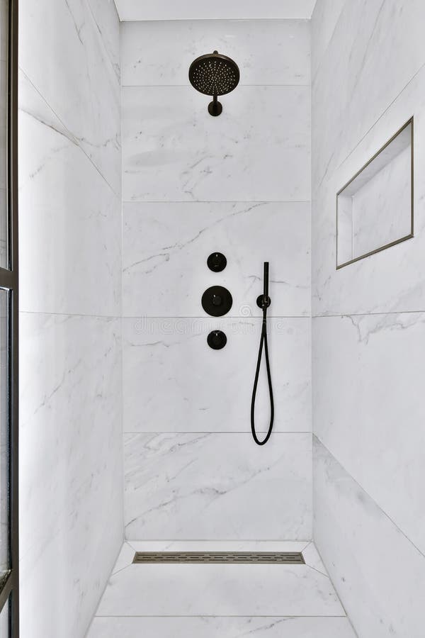 Modern shower stall stock photo. Image of interior, elegant - 222094704