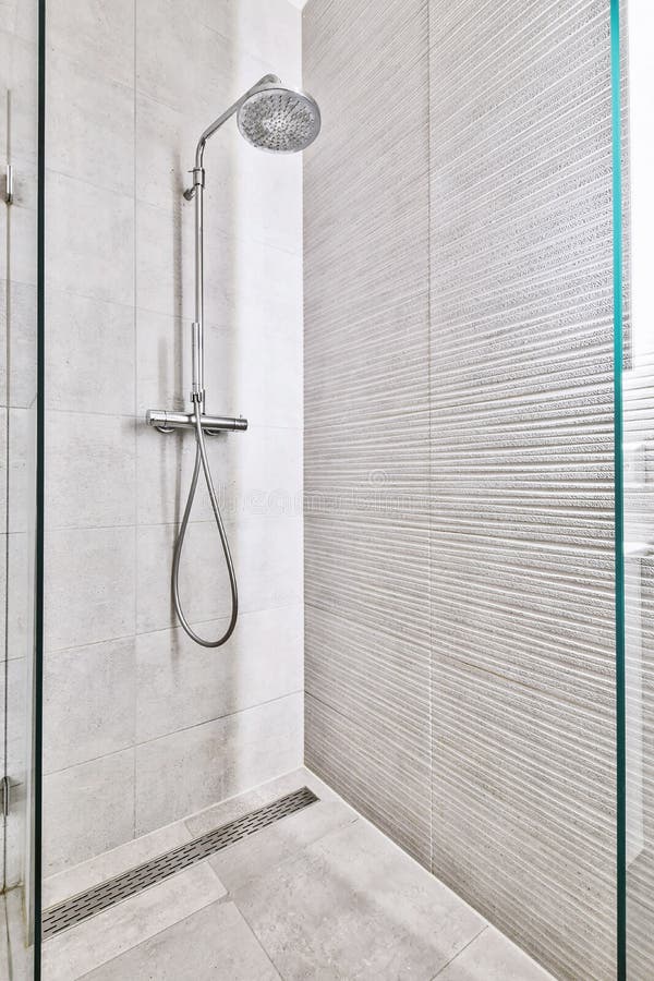 Modern shower stall stock photo. Image of elegant, indoor - 226754556