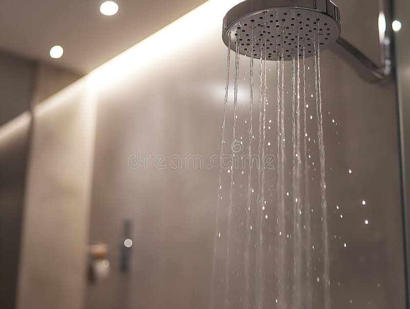 A Modern Shower Stall, Water Display Stock Illustration - Illustration ...