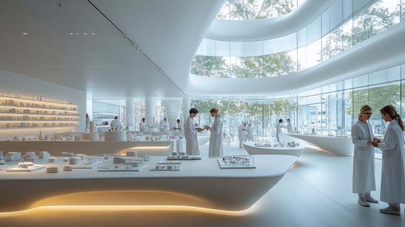 Modern Showroom, Architects Meeting, Daylight, Atrium, Design Stock ...