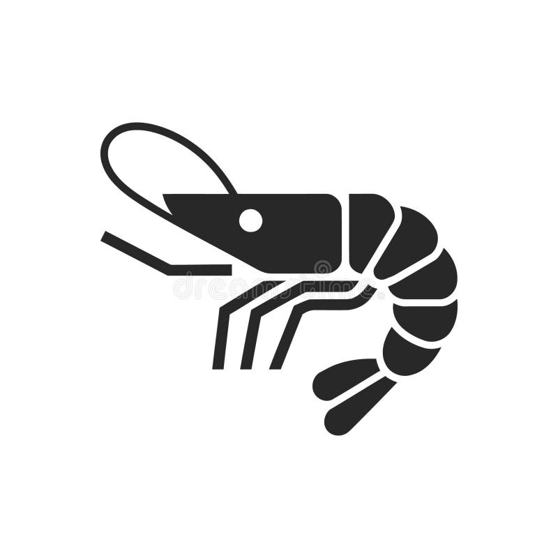 Modern Shrimp Icon stock vector. Illustration of vector - 361759270