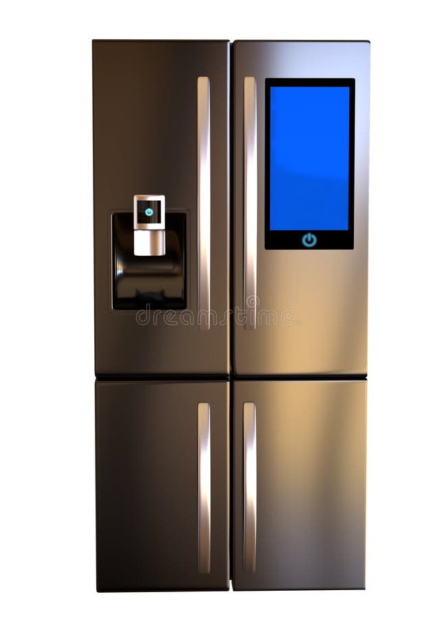 Stainless Steel Fridge Side View Stock Illustrations – 87 Stainless ...