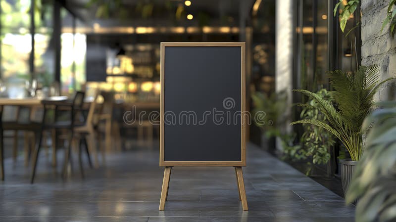 Modern Sign Stand Showcasing Restaurant Specials in Front of Trendy ...