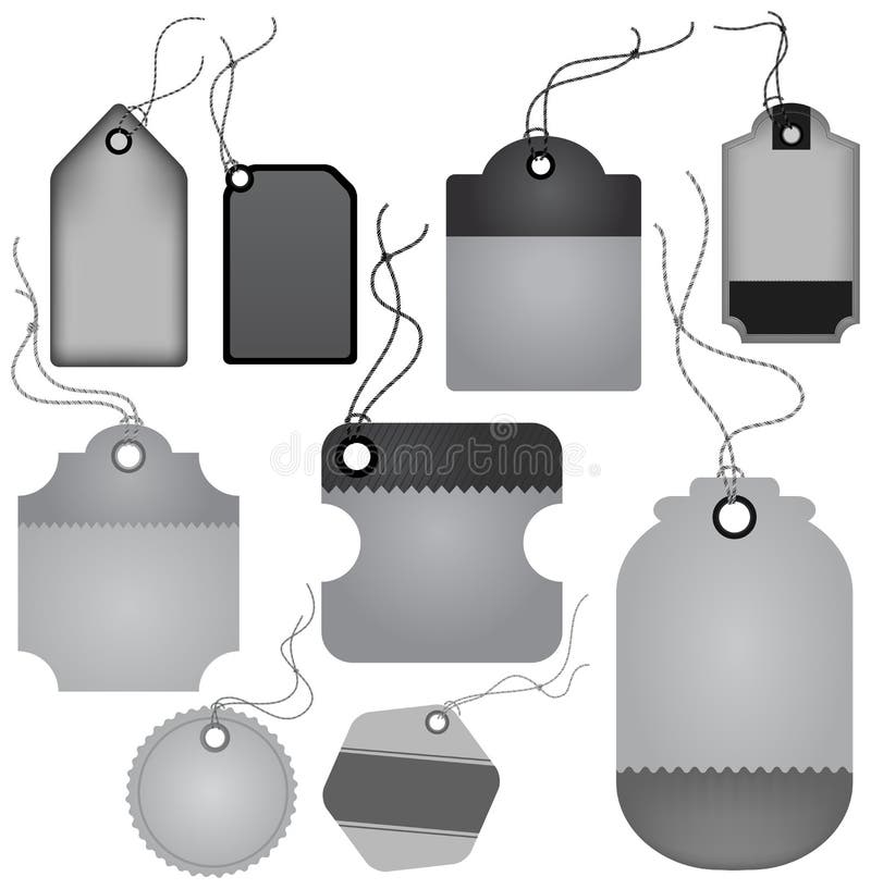 Modern Silhouette Tag and Labels Design (vector) Stock Vector ...