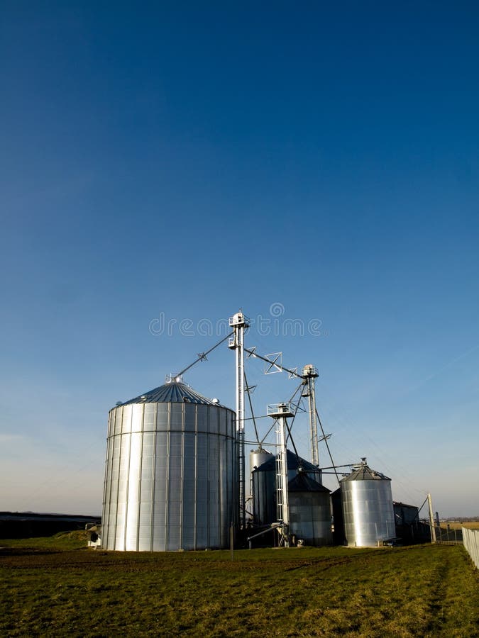 Modern silos stock photo. Image of harvest, design, rural - 10451190
