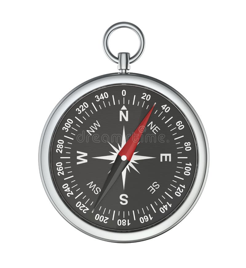Modern silver compass stock photo. Illustration of magnetic - 250677042