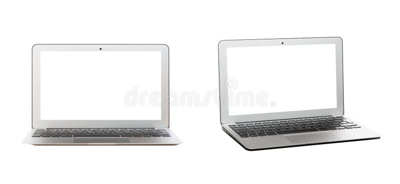 Silver Laptop Side View