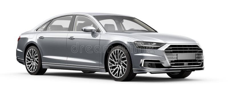 Luxury Silver Sedan - Top View Stock Image - Image of view, roof: 48051343