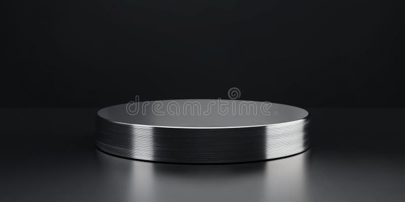 Modern Silver Metal Ring on Black Surface Stock Image - Image of silver ...