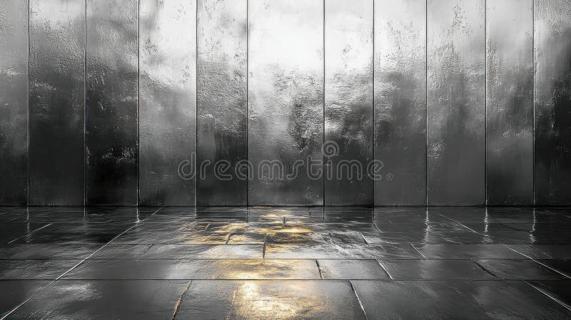 Modern Silver Metallic Building Facade with Reflective Textures and ...