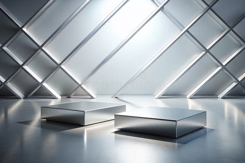 Modern Silver Podium Display Platform Showcase Your Products with Style ...