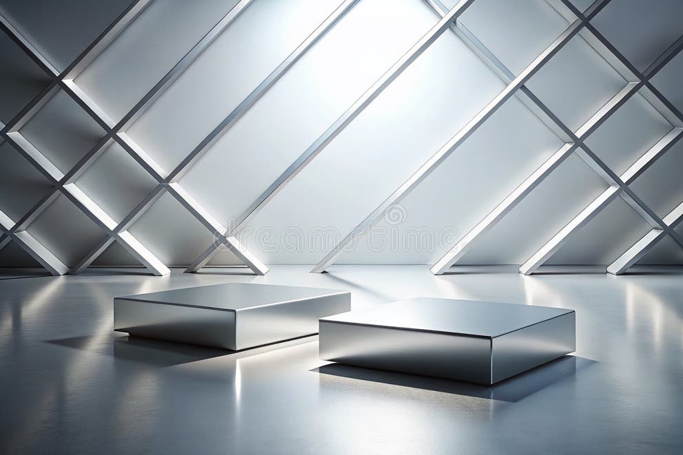 Modern Silver Podium Display Platform Showcase Your Products with Style ...