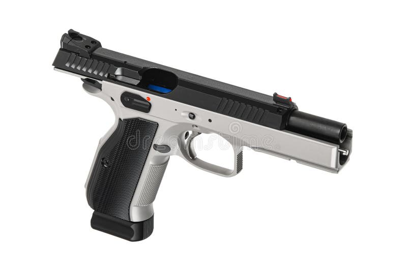 Short-barreled Revolver with a Wooden Handle in a Special Plastic Case ...