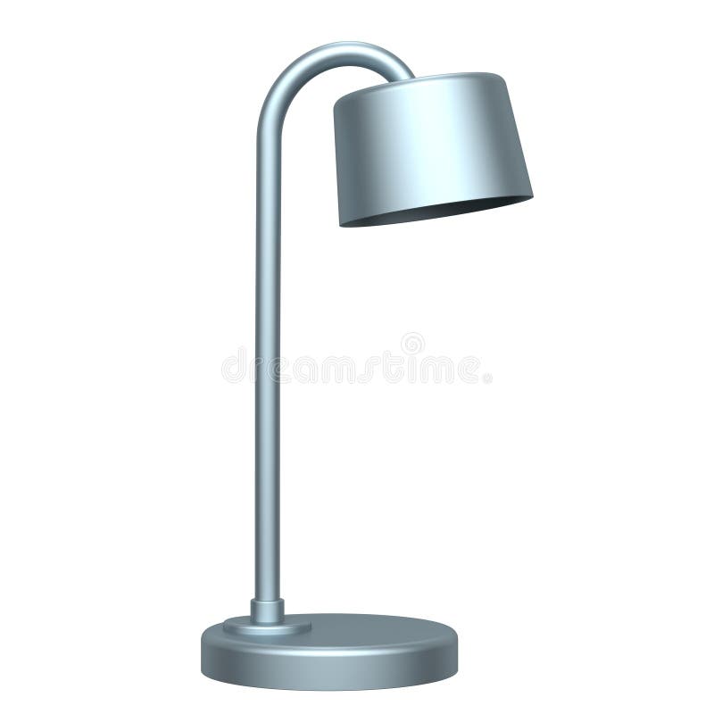 Modern Silver Table Lamp. 3d Rendering Stock Illustration ...