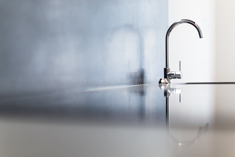 Modern Silver Tap stock image. Image of copy, closeup - 68328793
