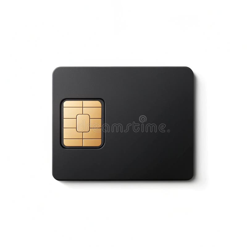 Modern SIM Card Design Mockup Background Featuring a Gold Chip Embedded ...