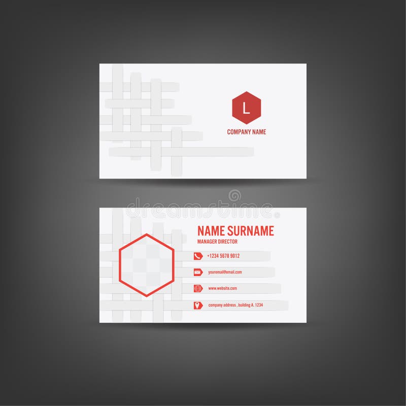 Modern Simple Business Card Template with Flat User Interface, V Stock ... Modern Simple Business Card Template with Flat User Interface, V Stock ...