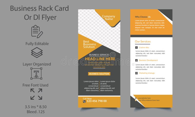 Modern and Simple Business Rack Card Template. Stock Illustration ...