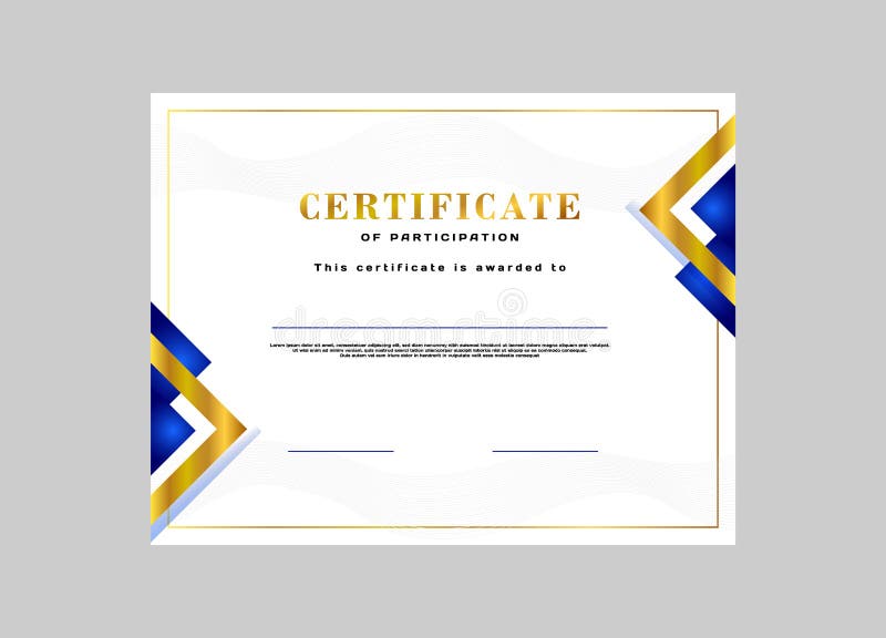 Modern Simple Certificate Design Template Stock Vector Illustration