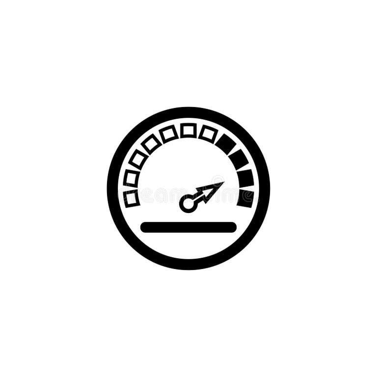 Modern, Simple Circular Icon Featuring a Speedometer Stock Vector - Illustration of graphic ...