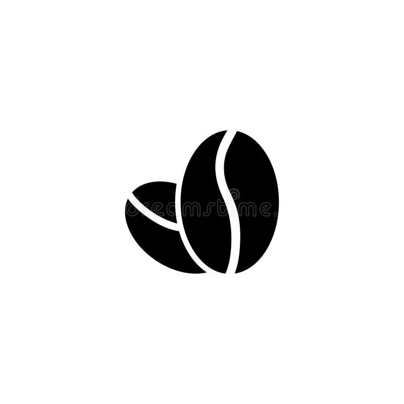 Modern Simple Coffee Beans Icon for Branding and Design Stock Vector - Illustration of icon ...