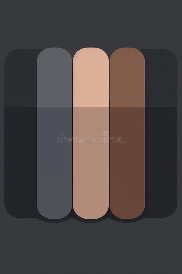 Modern Simple Color Palette with Five Solid Colors on Dark Background ...