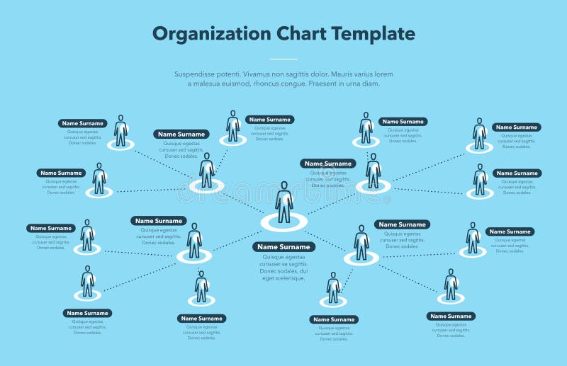 Modern Simple Company Organization Hierarchy Schema Template with Place ...