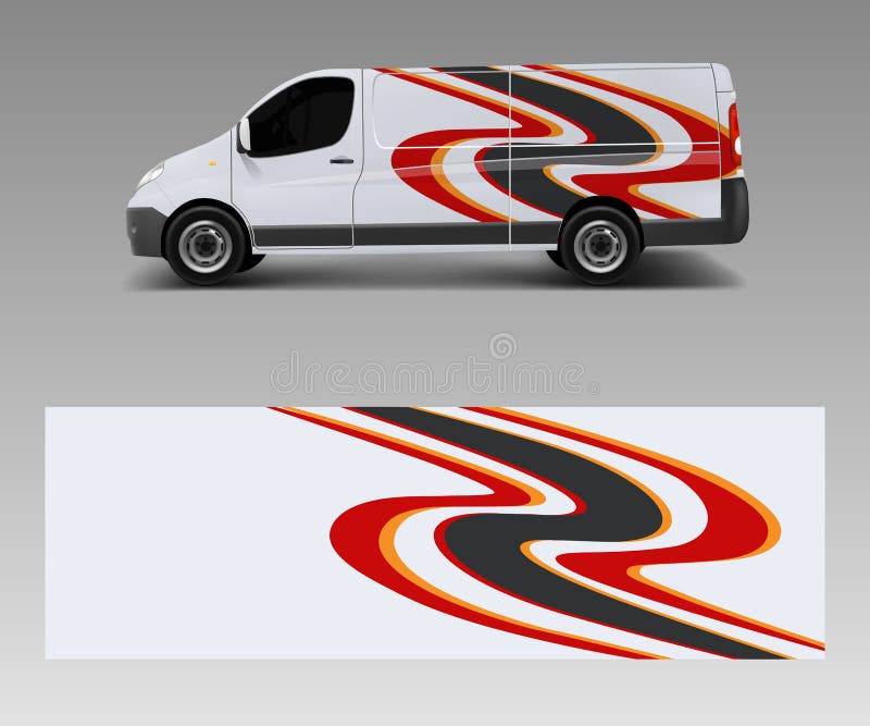 Modern Simple Design for Van Graphics Vinyl Wrap Template Vector Stock ...