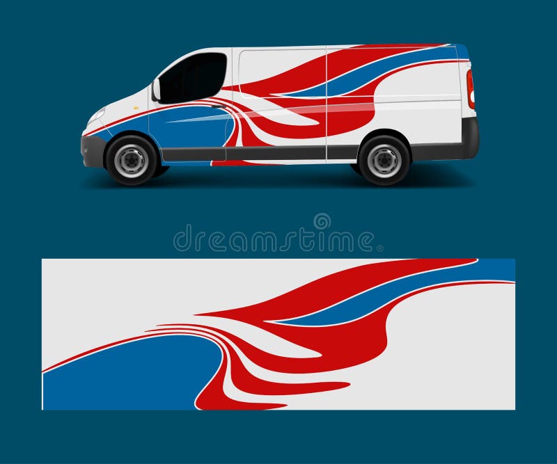 Modern Simple Design for Van Graphics Vinyl Wrap Template Vector Stock ...