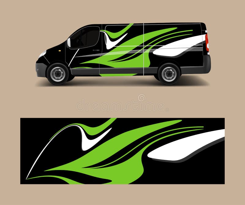 Modern Simple Design for Van Graphics Vinyl Wrap Template Vector Stock ...