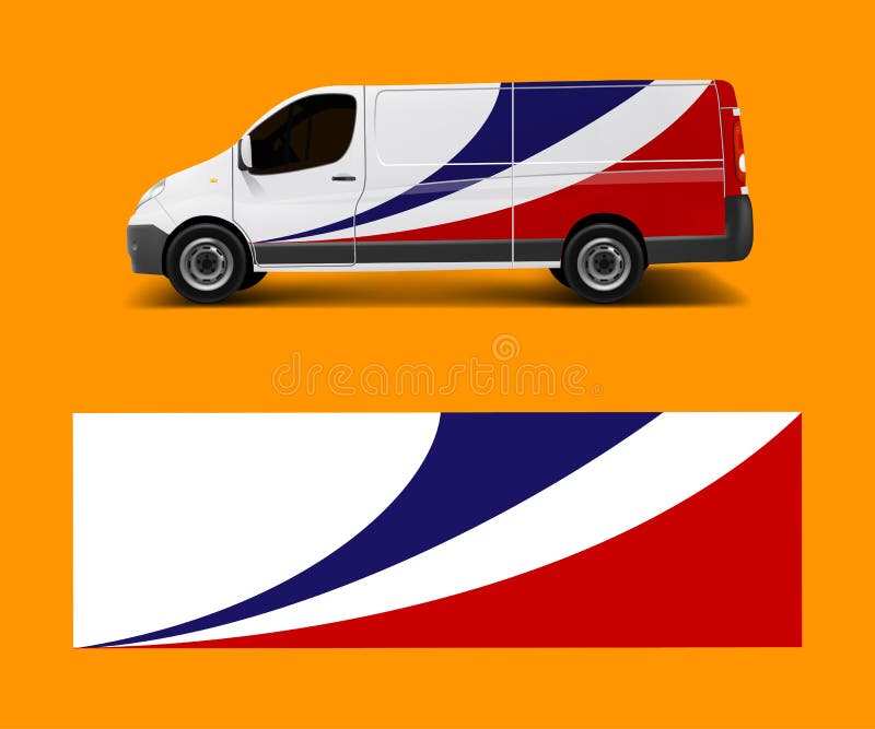 Modern Simple Design for Van Graphics Vinyl Wrap Template Vector Stock ...