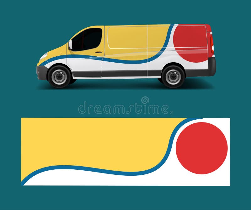 Modern Simple Design for Van Graphics Vinyl Wrap Template Vector Stock ...