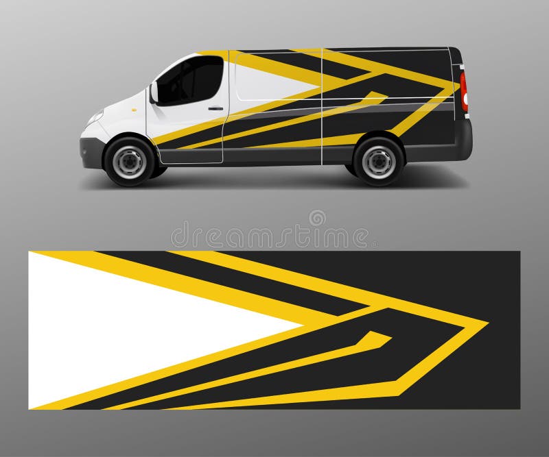Modern Simple Design for Van Graphics Vinyl Wrap Template Vector Stock ...