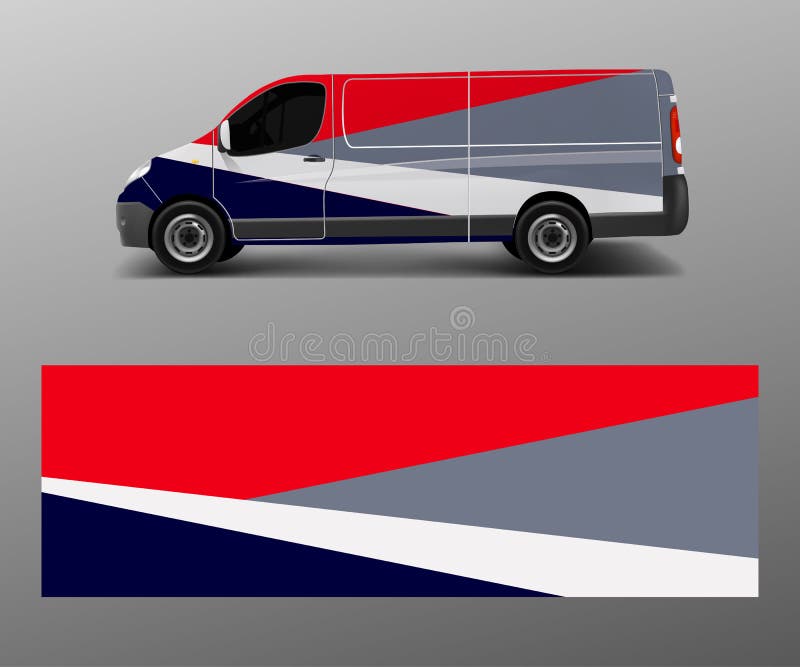 Modern Simple Design for Van Graphics Vinyl Wrap Template Vector Stock ...