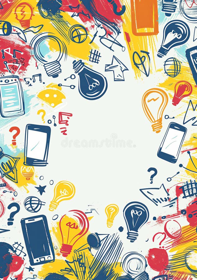 A Modern Simple Doodle Scribble Naive Style Poster Background for a ...