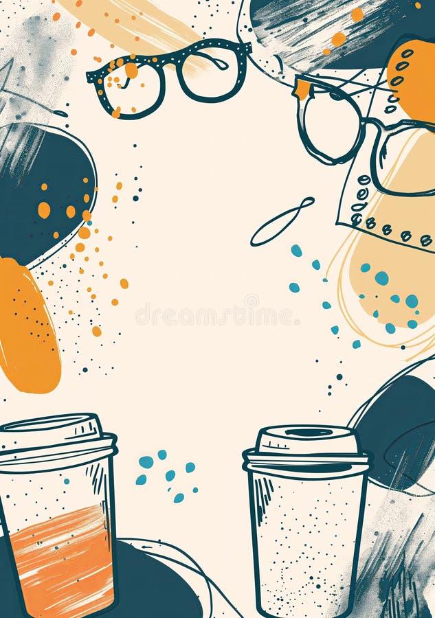 A Modern Simple Doodle Scribble Naive Style Poster Background for a ...