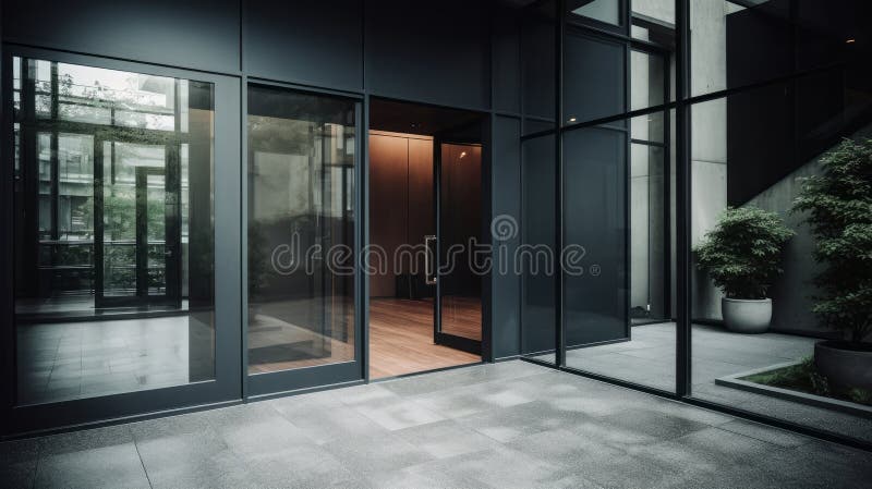 Modern Simple Enterance. AI Generated Stock Image - Image of indoors ...