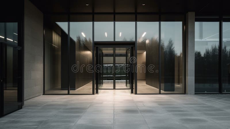 Modern Simple Enterance. AI Generated Stock Illustration - Illustration ...