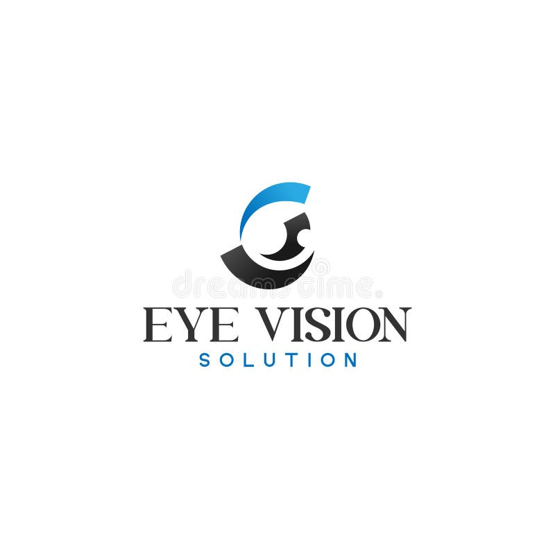 Modern Simple EYE VISION Solution Logo Design Stock Vector - Illustration of optical, glasses ...