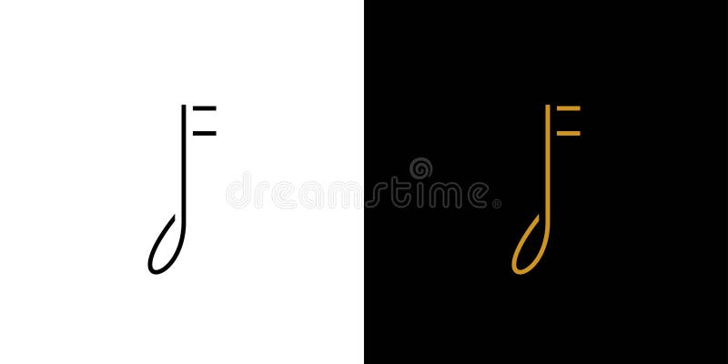 Modern F Note Music Logo Design Stock Vector - Illustration of company ...