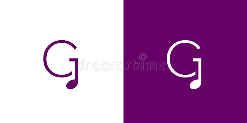 Modern G Note Music Logo Design Stock Vector - Illustration of ...