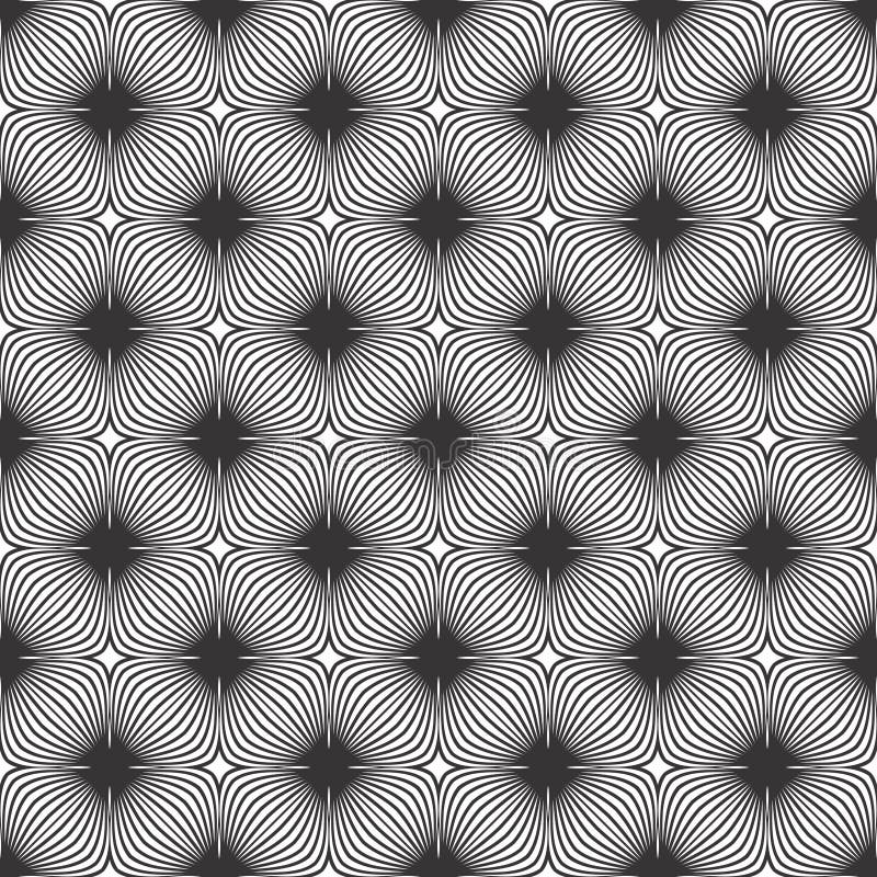 Geometric Seamless Pattern in Black and White Stock Vector ...